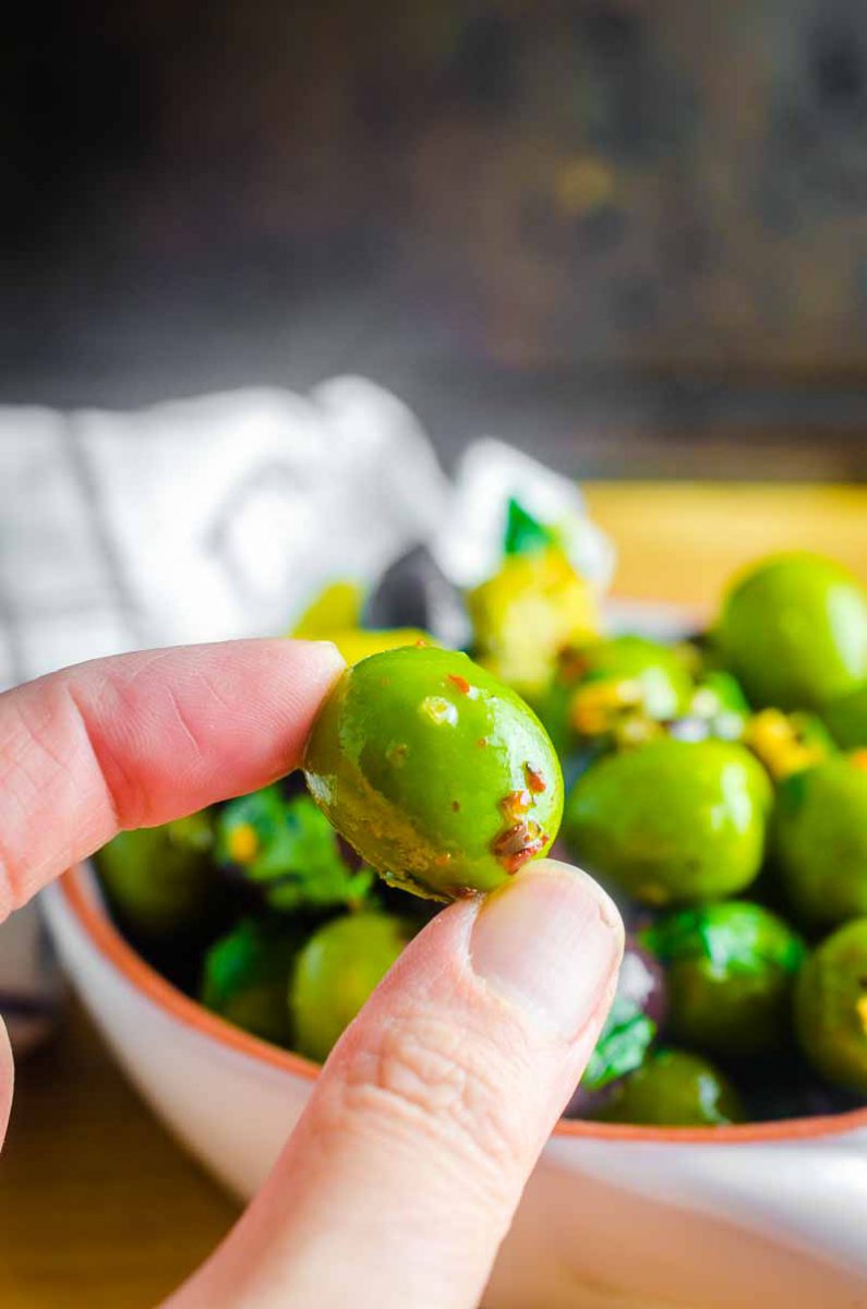 Marinated Olives Recipe | Warm Marinated Olives | Life's Ambrosia