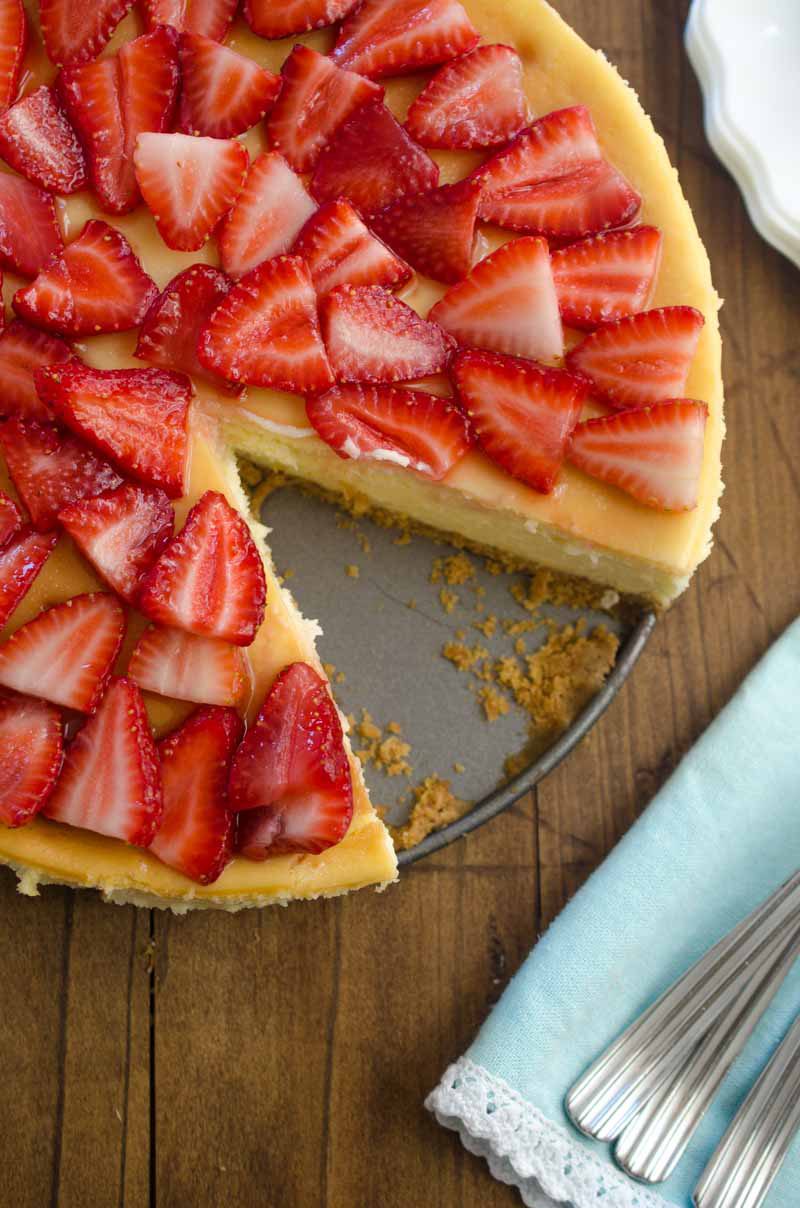 White Chocolate Strawberry Cheesecake - Life's Ambrosia